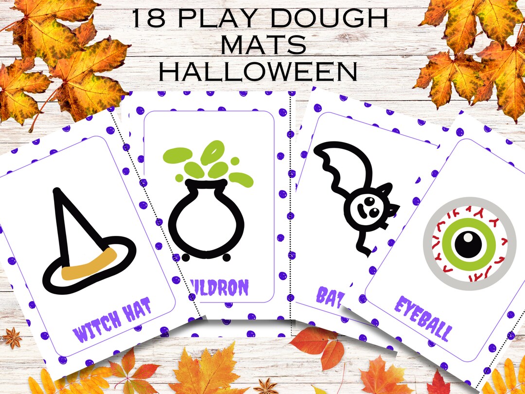 18 Halloween Play Dough Mats, Loose Parts Play, Playdough, Play Doh ...