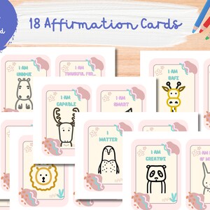 Affirmation Cards for Kids,printable Motivational Cards, Kids ...