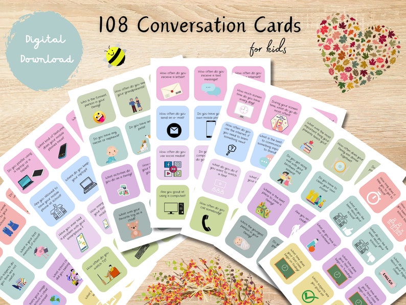 Conversation Starters,conversation Cards for Kids,table Talk ...
