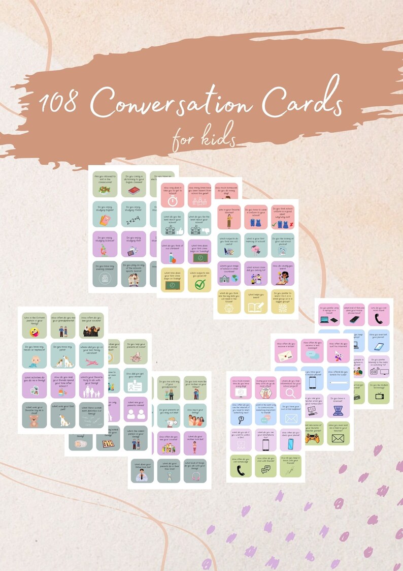 Conversation Starters,conversation Cards for Kids,table Talk ...