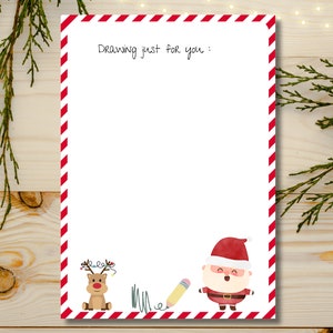 Printable Letter to Santa,drawing to Santa,christmas Santa Letter,kids ...