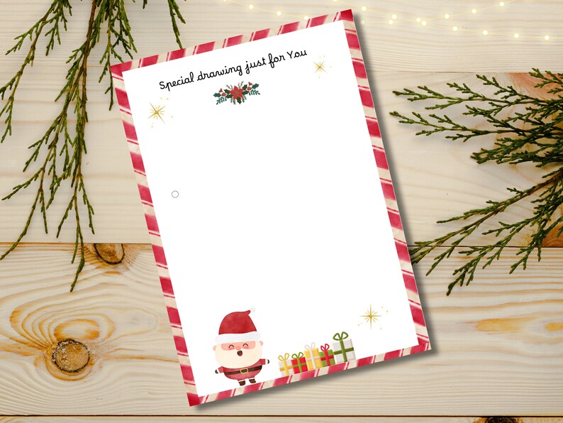 Letter to Santa Printable,drawing to Santa,christmas Santa Letter,kids ...