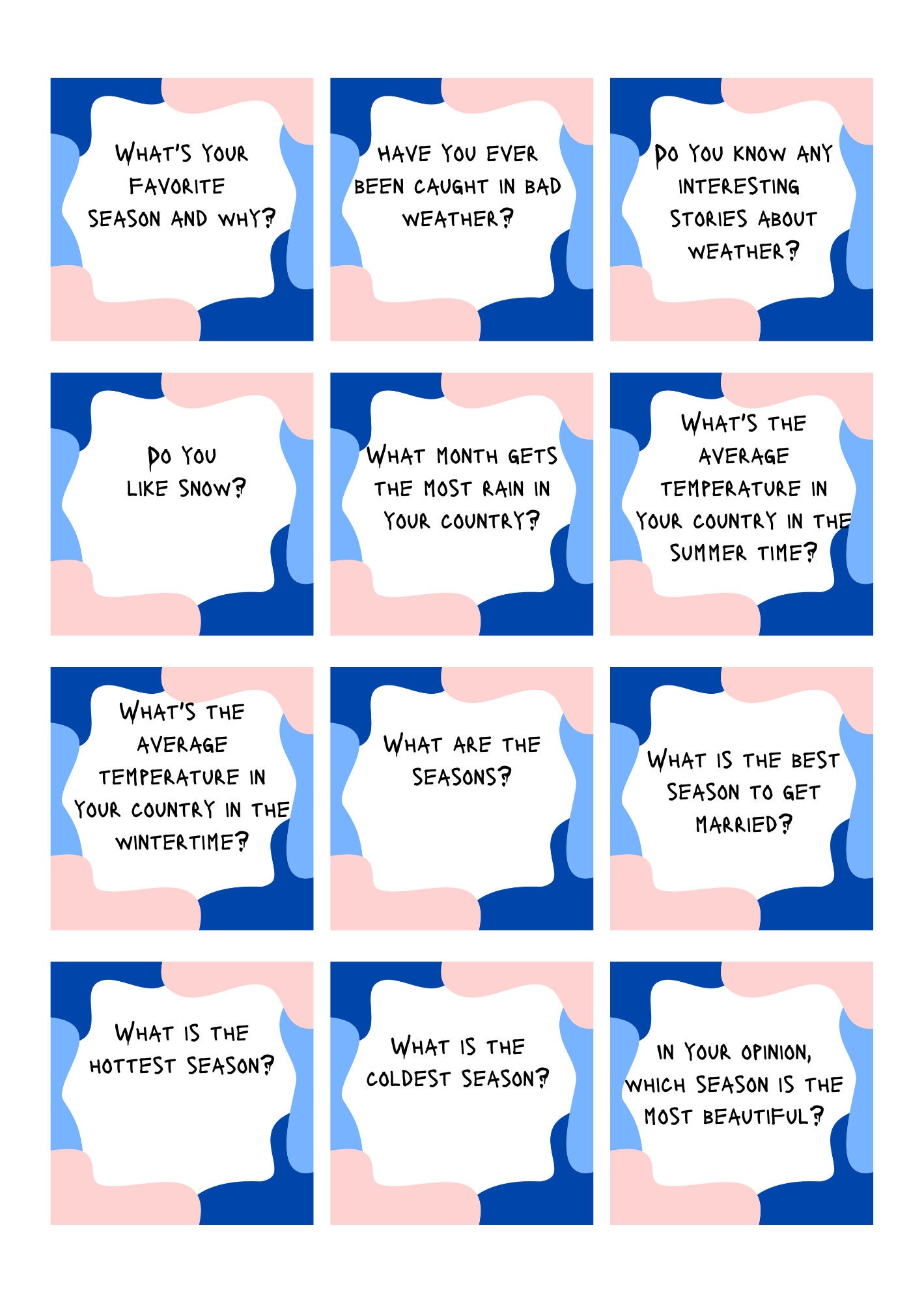 Conversation Cards, Conversation Starters,kids Conversation Cards ...