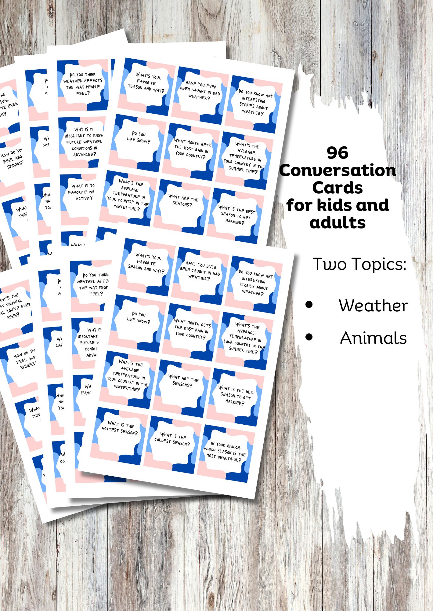 Conversation Cards, Conversation Starters,kids Conversation Cards ...