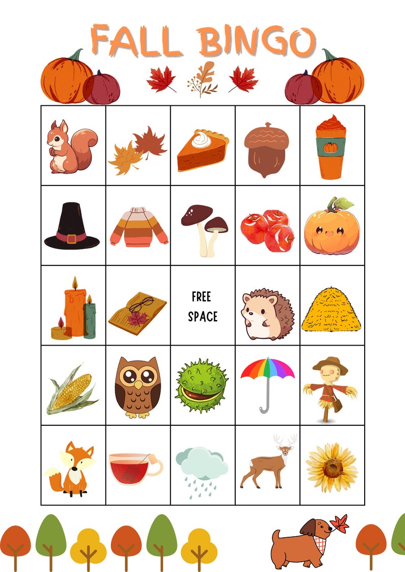 Fall Bingo Cards, 30 Bingo Cards, Printable Bingo Cards, Fall Activity ...