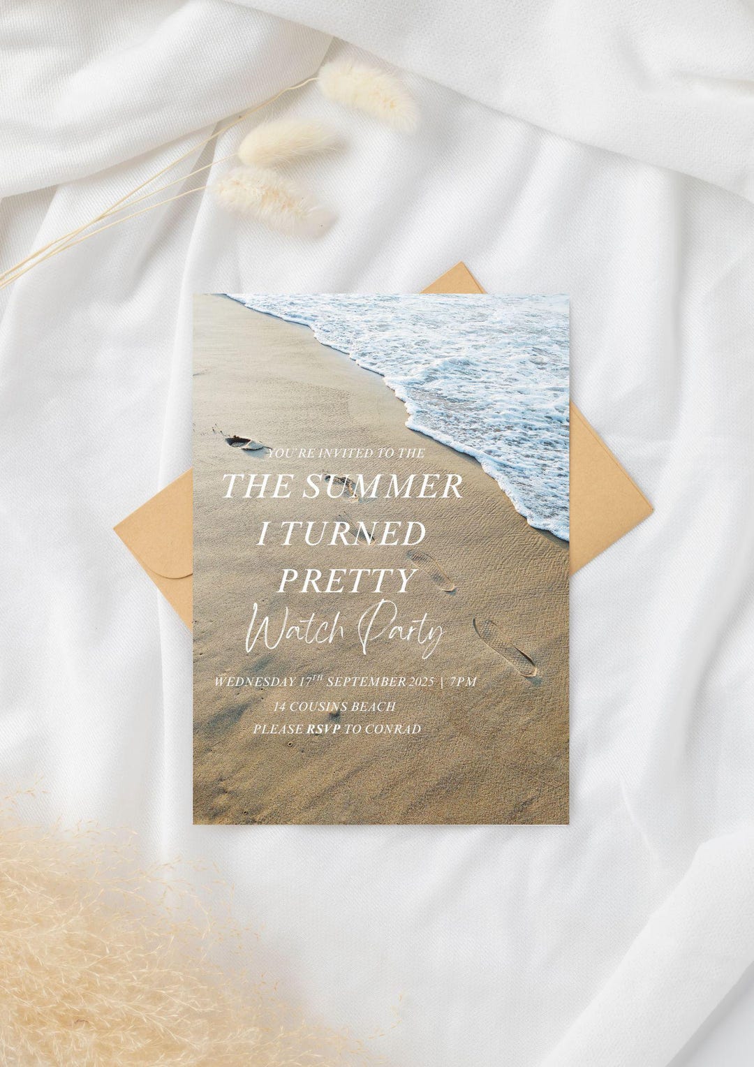 The Summer I Turned Pretty Watch Party Invitation: Beach Edition ...