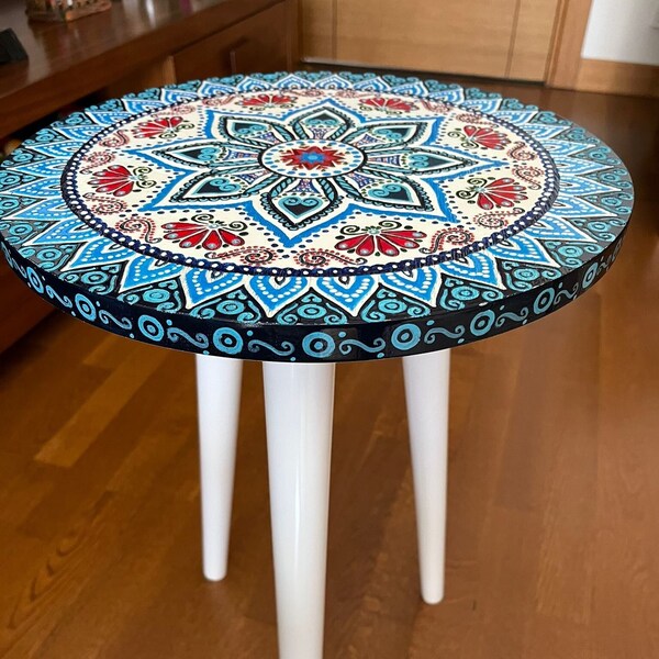 Painted Side Table - Etsy