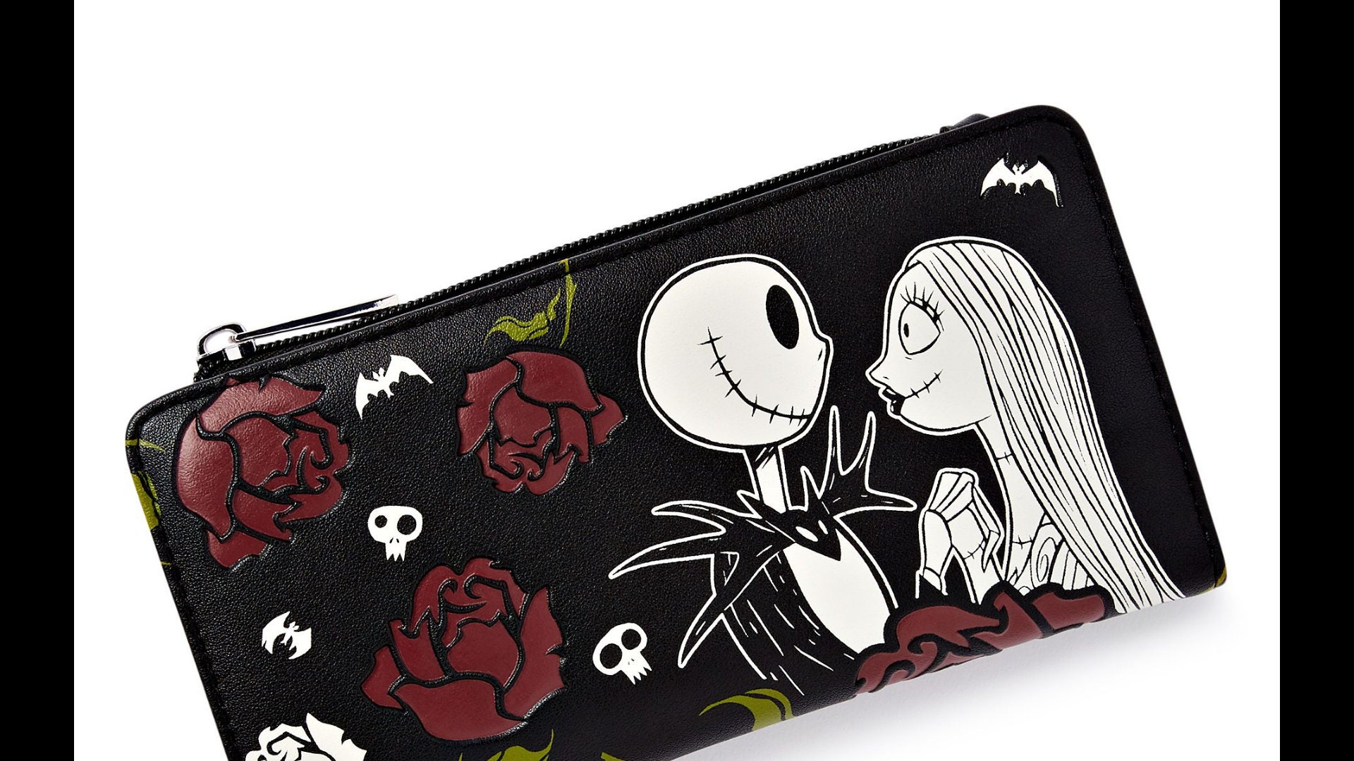Nightmare Before Christmas Jack & Sally Roses Long Wallet Skellington ...