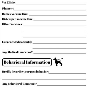 Editable Pet Client Registration & Consent Form for Grooming, Pet ...