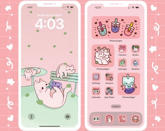 Cute Strawberry Cat Sticker, Silly Fruit Kitty Sticker Gift for Cat ...