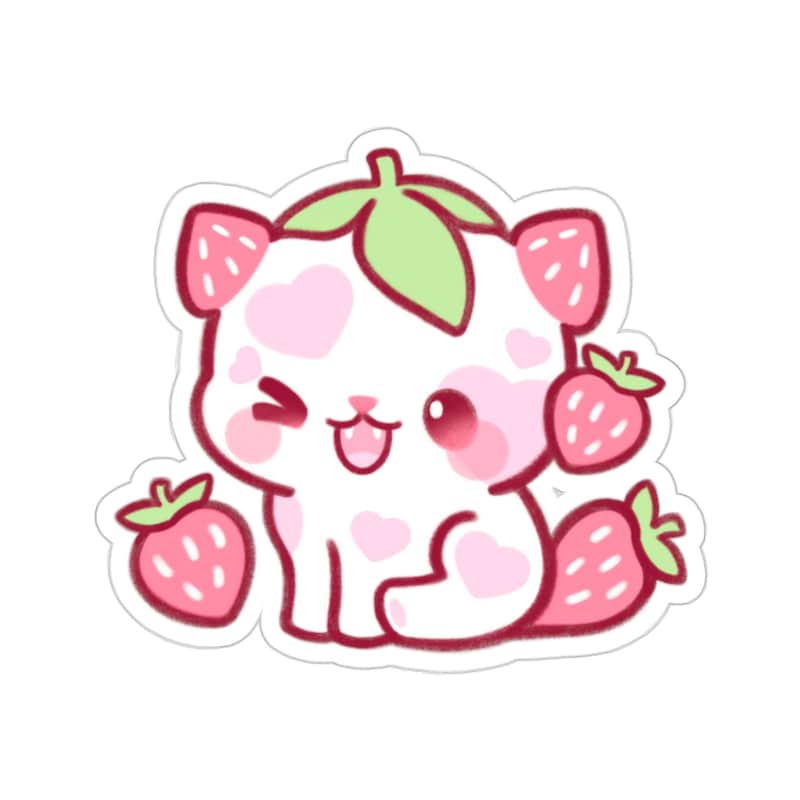 Strawberry Cat - Etsy