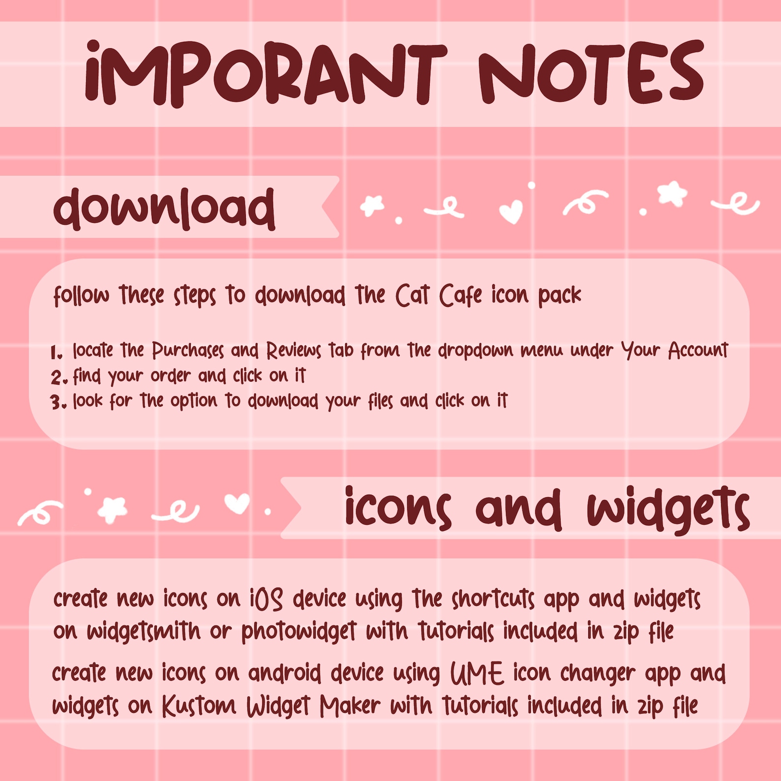 Cute Cat Café Icon Pack | App Icon Set With Wallpaper | Aesthetic Phone ...