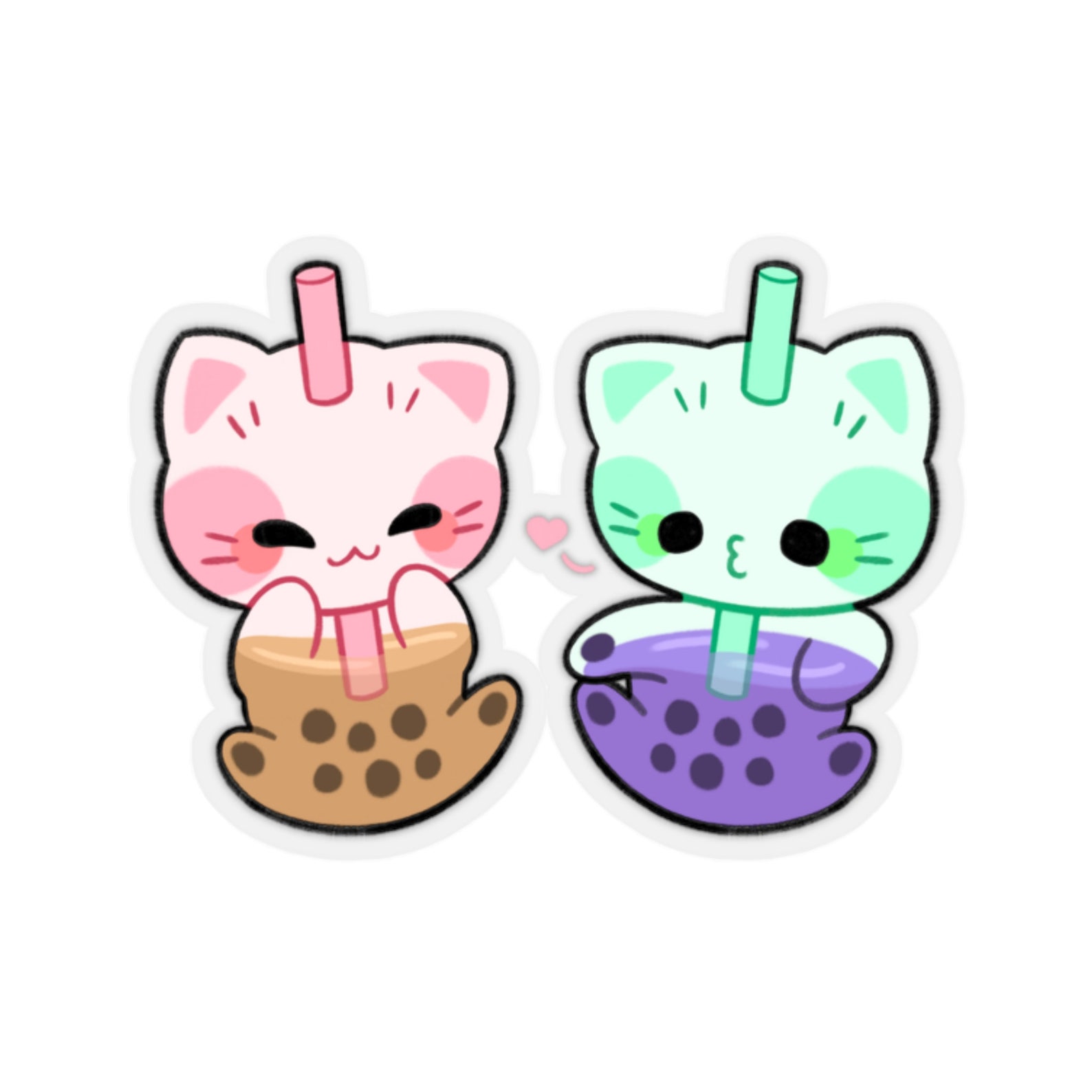 Boba Milk Tea Cat Sticker Cute Brown Sugar Bubble Tea Sticker - Etsy UK