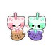 Boba Milk Tea Cat Sticker, Cute Brown Sugar Bubble Tea Sticker for Cat ...