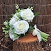 Artificial Wedding Flowers Ivory Rose Gypsophila Informal Hand Tied ...