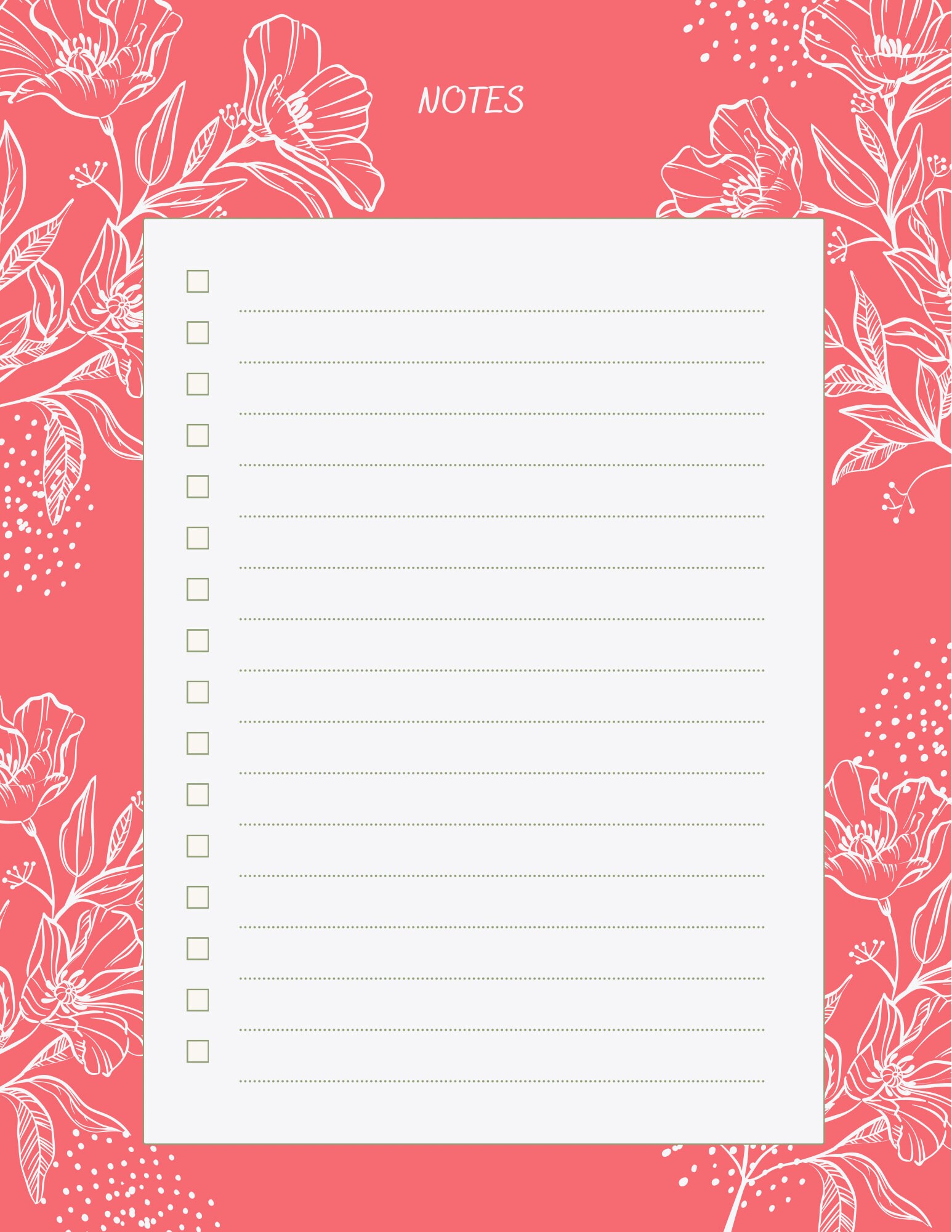 Printable Note Page - Etsy