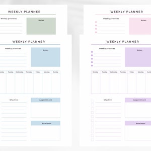 Printable Weekly Planner - Etsy