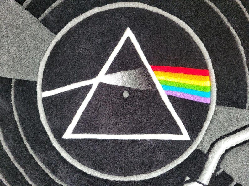 Pink Floyd Dark Side of the Moon Record Handmade Rug - Etsy