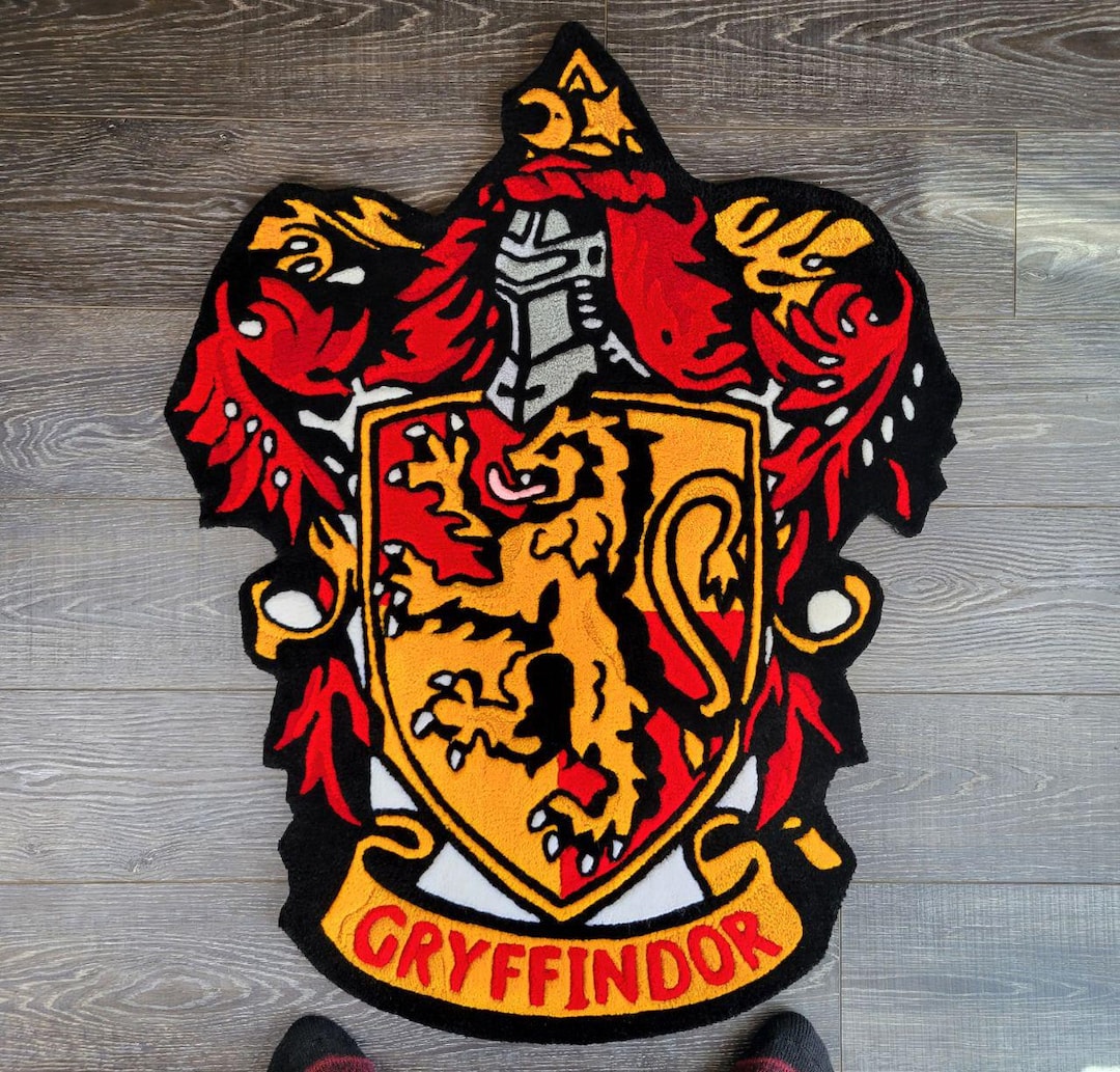 Harry Potter Gryffindor Emblem Handmade Rug - Etsy