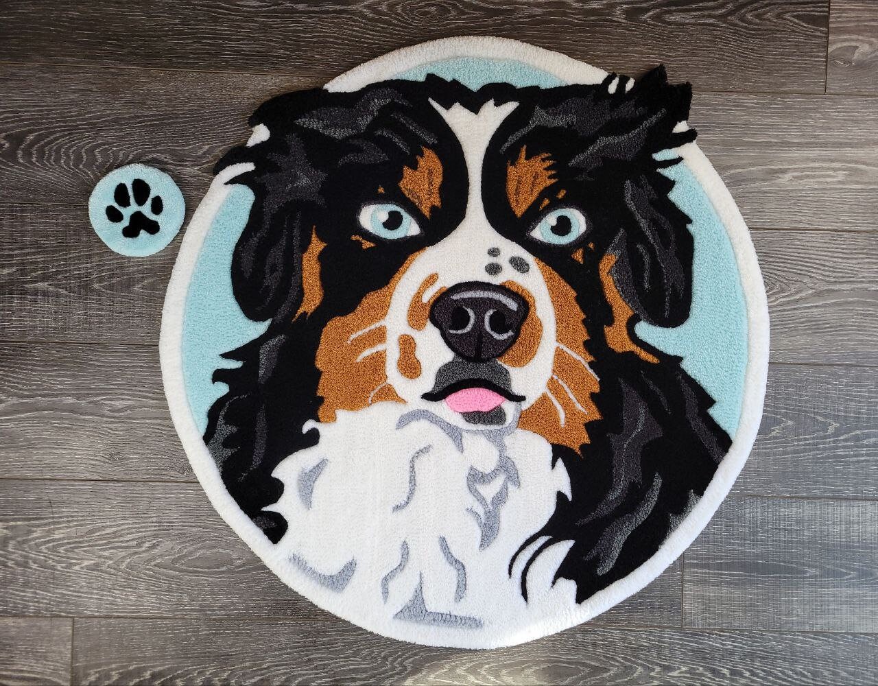 Custom Pet Portrait Handmade Rug - Etsy
