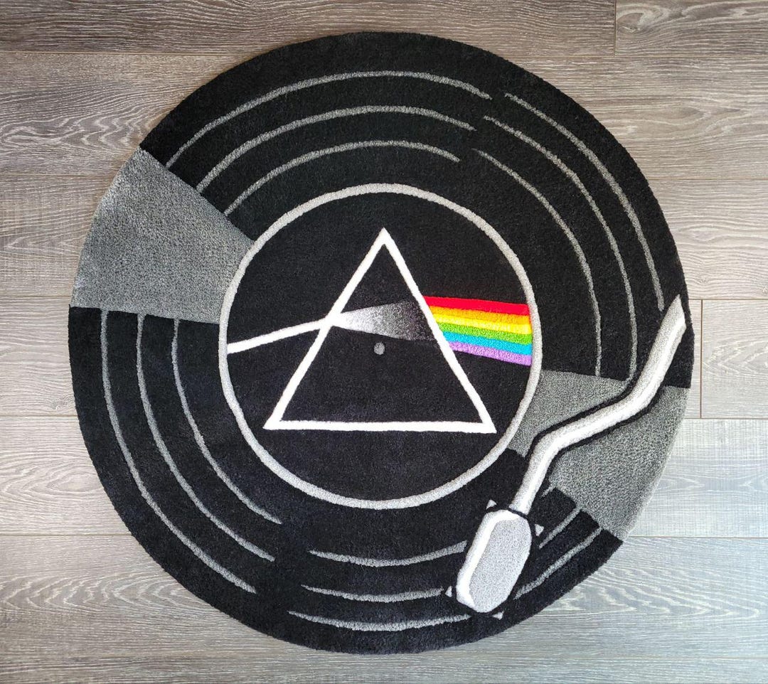 Pink Floyd Dark Side of the Moon Record Handmade Rug - Etsy