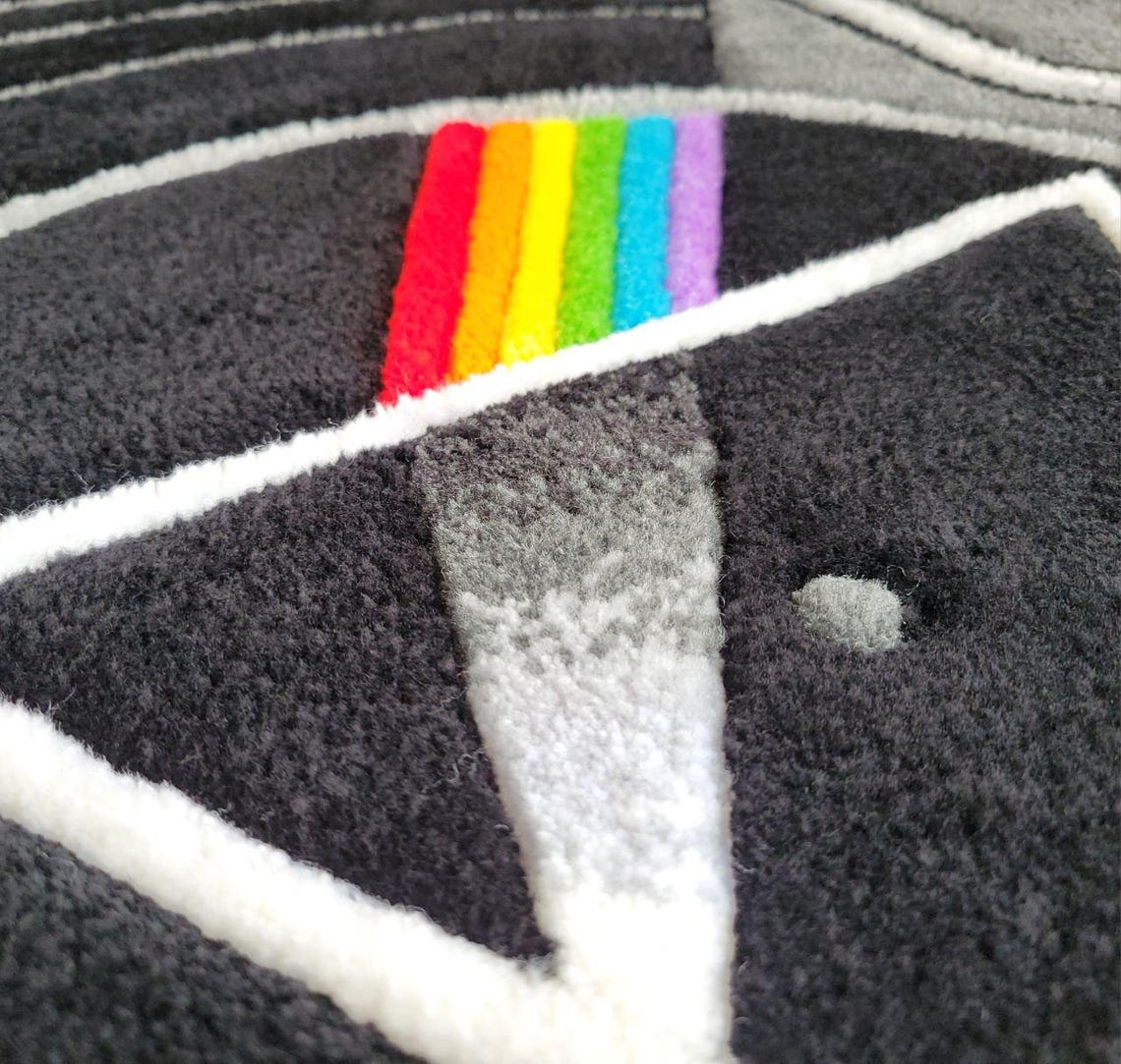 Pink Floyd Dark Side of the Moon Record Handmade Rug - Etsy