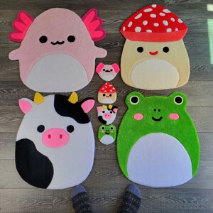 Squishmallows Connor the Cow Handmade Rug - Etsy