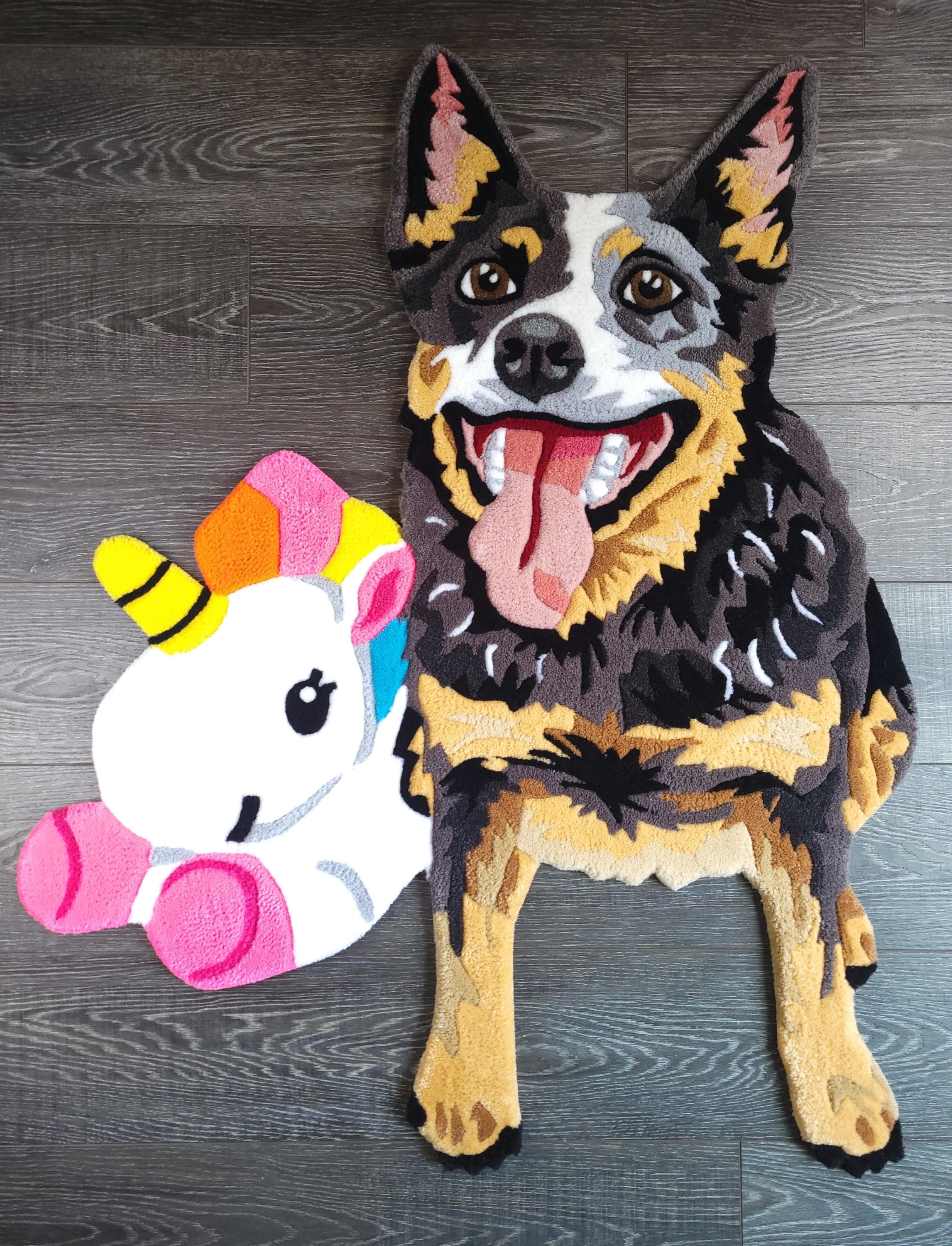 Custom Pet Portrait Handmade Rug - Etsy