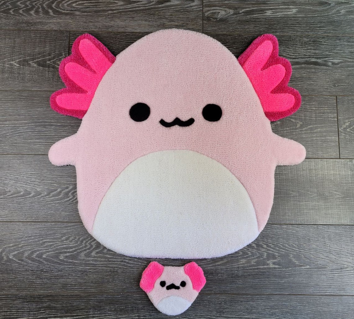 Squishmallows Archie the Axolotl Handmade Rug - Etsy