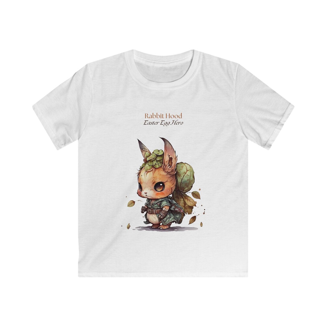 Rabbit Hood Easter Egg Hero Kids T-shirt | Forest Bunny Rabbit Graphic ...
