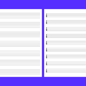 Printable Guitar Sheet Music Bundle for Musicians Blank Guitar Tab for ...
