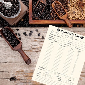 Coffee Roasting Log Printable Template | Instant Download | Home ...