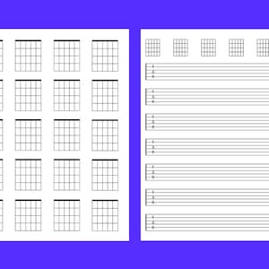 Printable Guitar Sheet Music Bundle for Musicians Blank Guitar Tab for ...