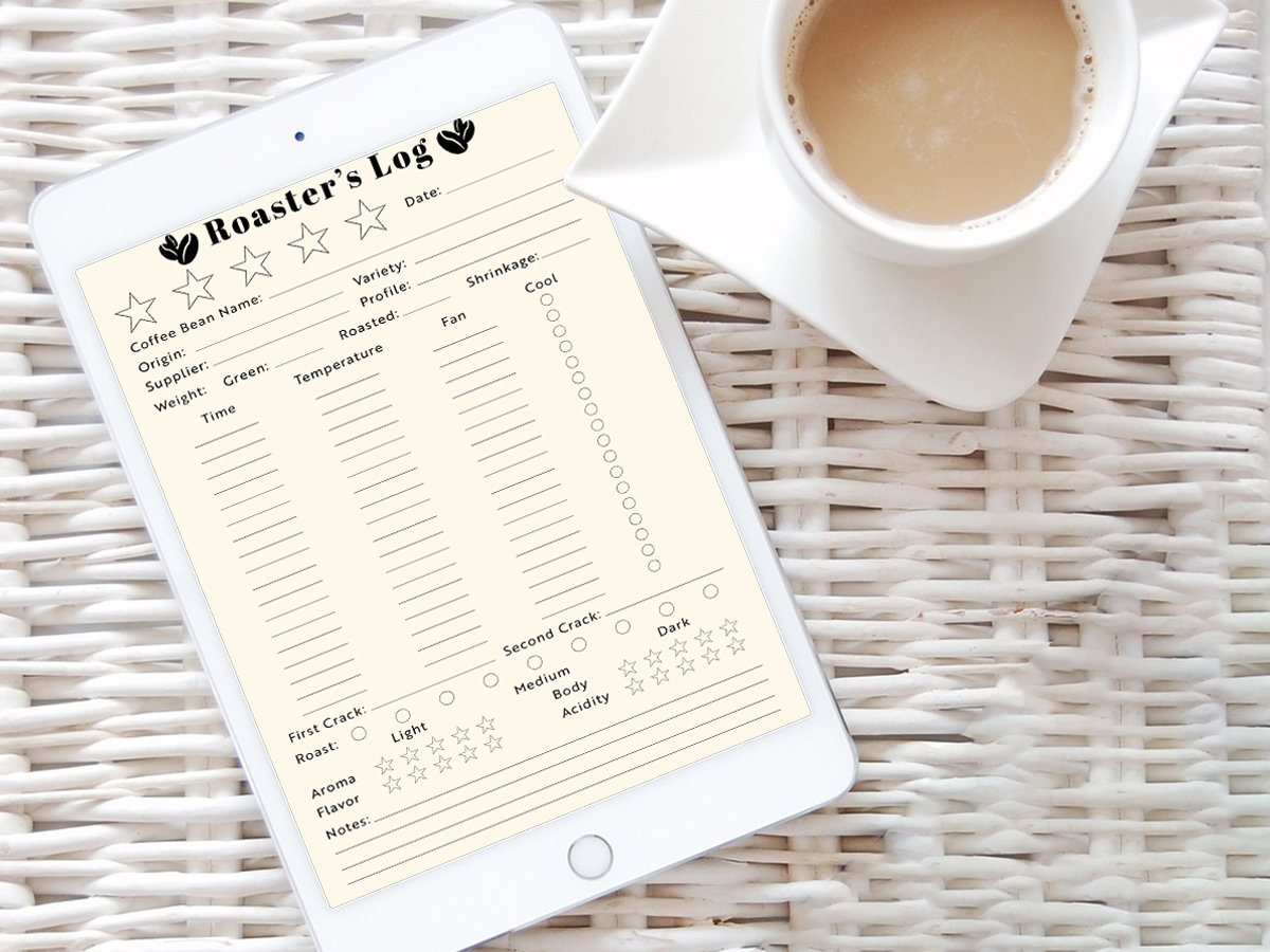 Coffee Roasting Log Printable Template | Instant Download | Home ...