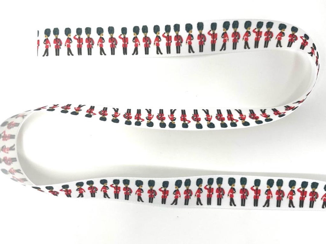 King’s Guard Ribbon Union Jack Ribbon 25mm - Sold per Metre King’s ...
