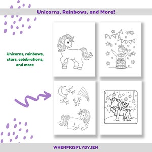Unicorn Coloring Book | Printable Sheets | Coloring Sheets for Children ...