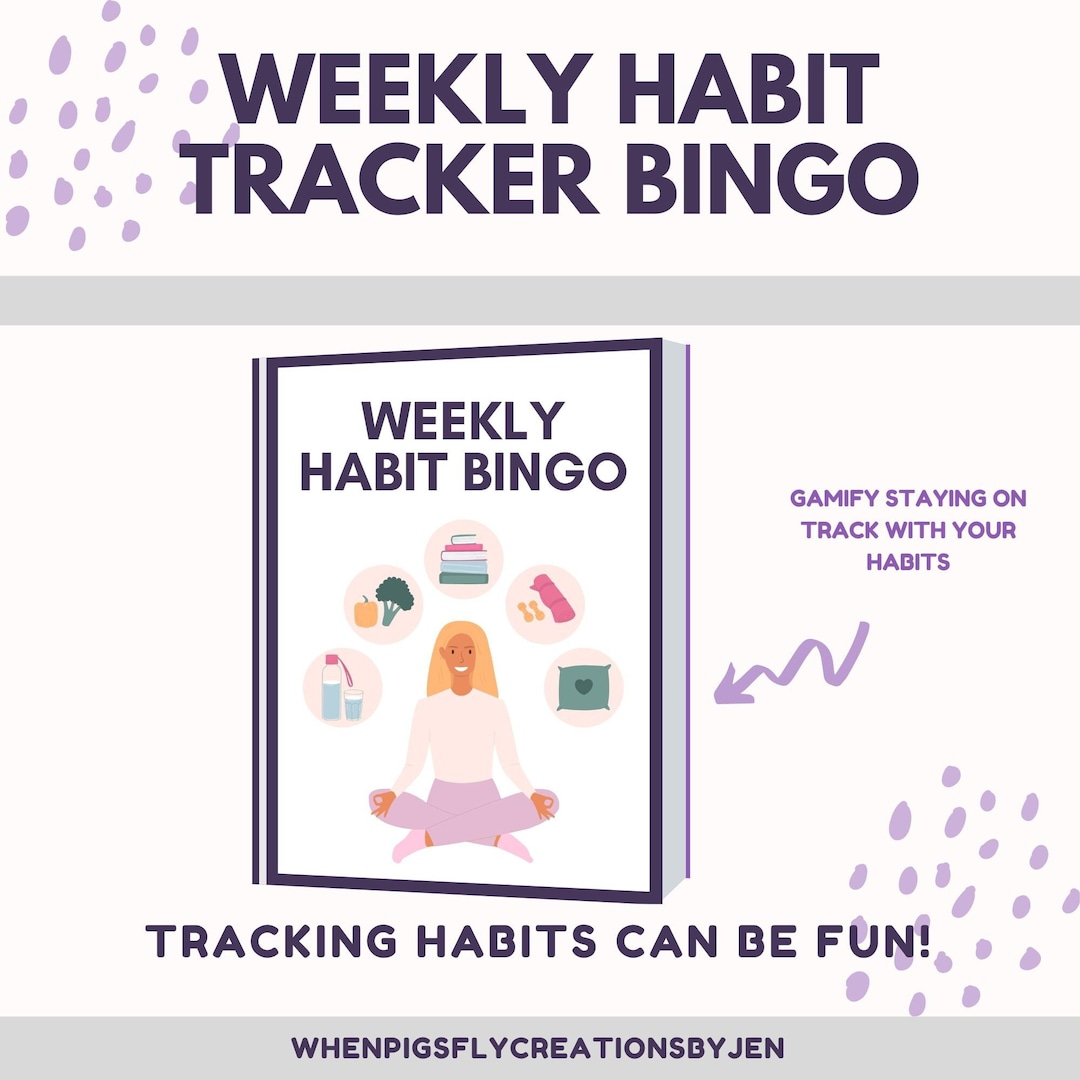 Habit Tracker Bingo: Gamify Your Goals With Personalized Tracker System ...