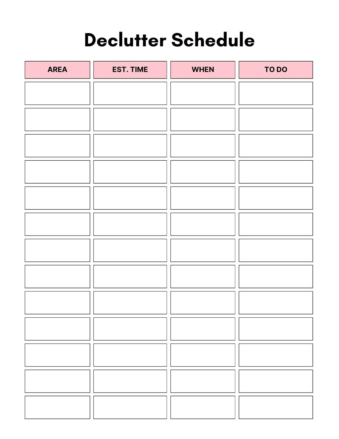 Decluttering Planner Digital Download, Printable Declutter Challenge ...