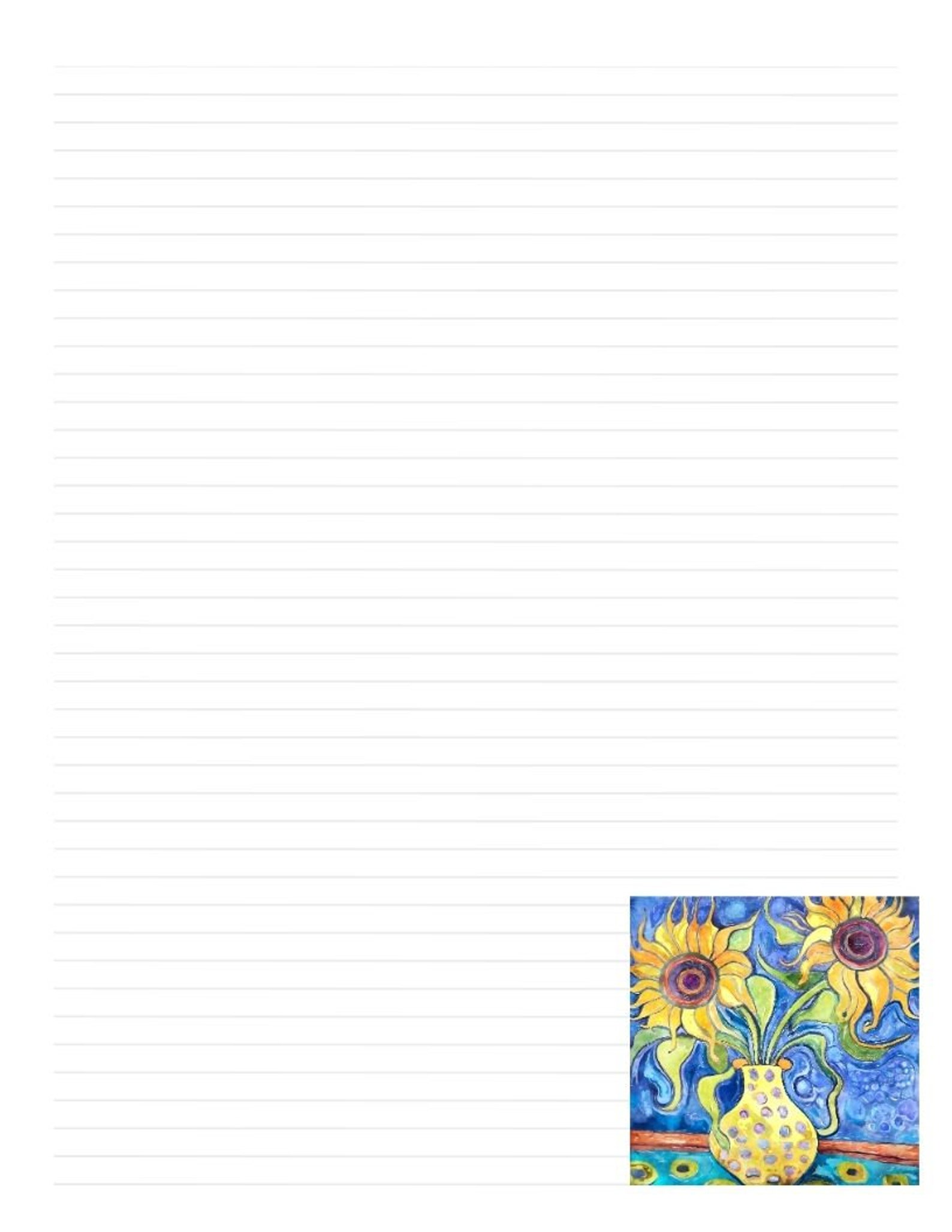 Funky Sunflower Printable Journal - Perfect Diary or Gratitude Journal ...