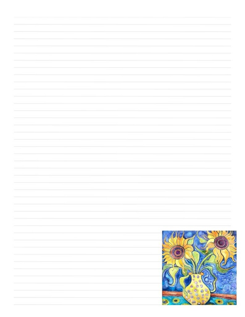 Funky Sunflower Printable Journal - Perfect Diary or Gratitude Journal ...