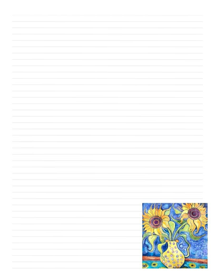 Funky Sunflower Printable Journal - Perfect Diary or Gratitude Journal ...