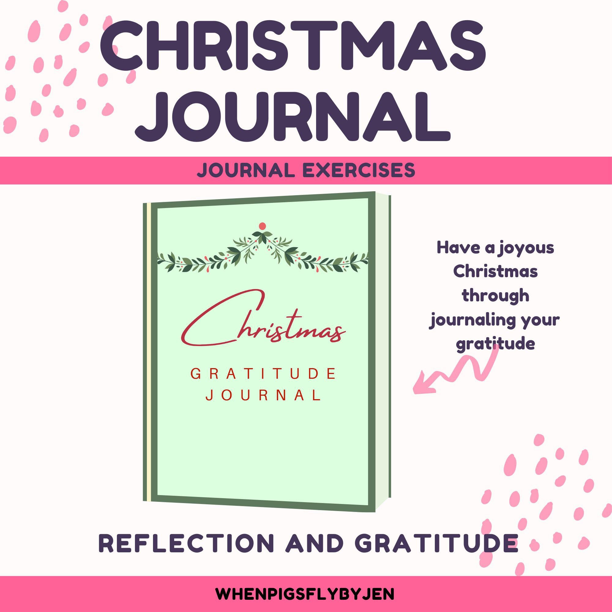 Printable Christmas Gratitude Journal Holiday Reflections Digital ...