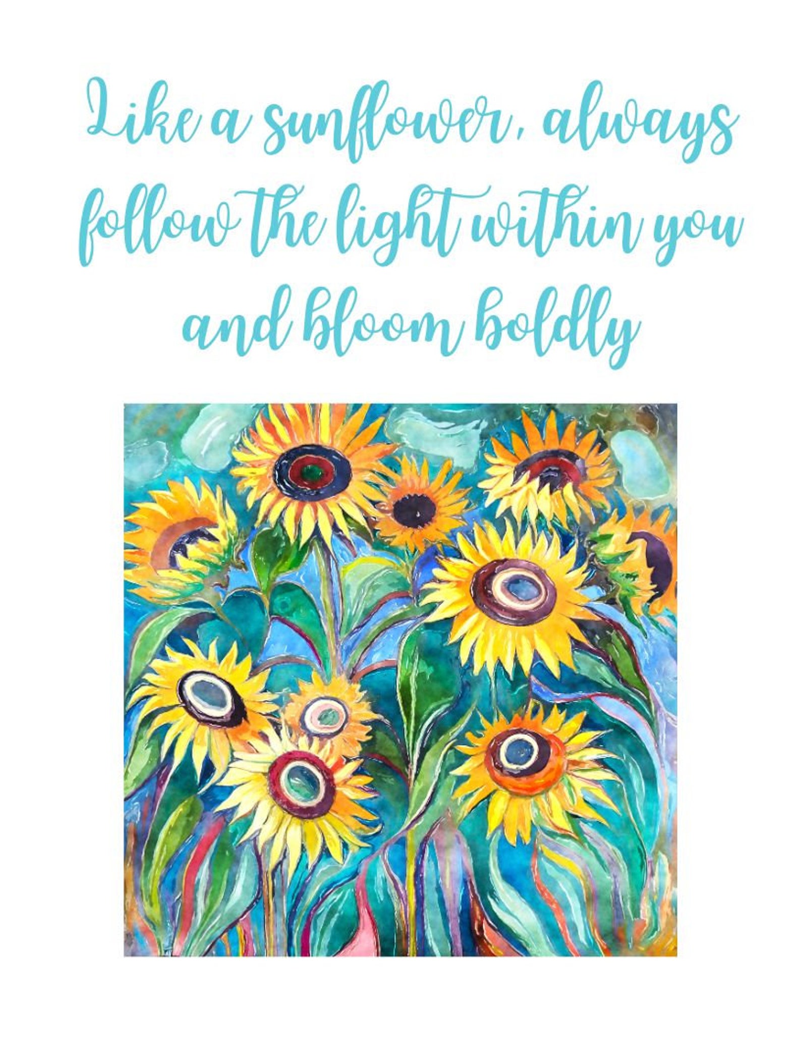 Funky Sunflower Printable Journal - Perfect Diary or Gratitude Journal ...