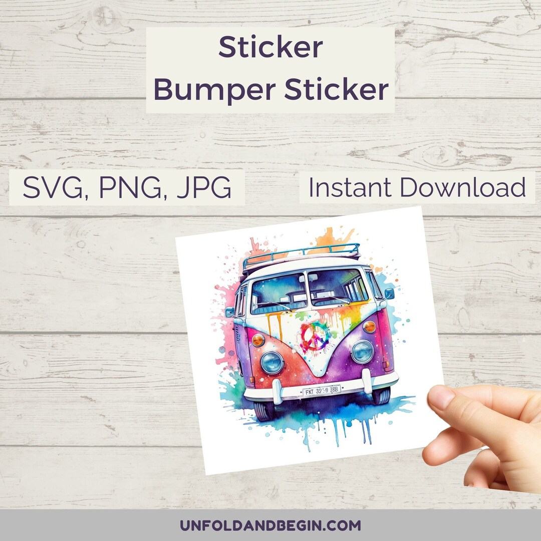 Peace Vw Van | SVG, PNJ, JPG, Files | Instant Download | Printable ...