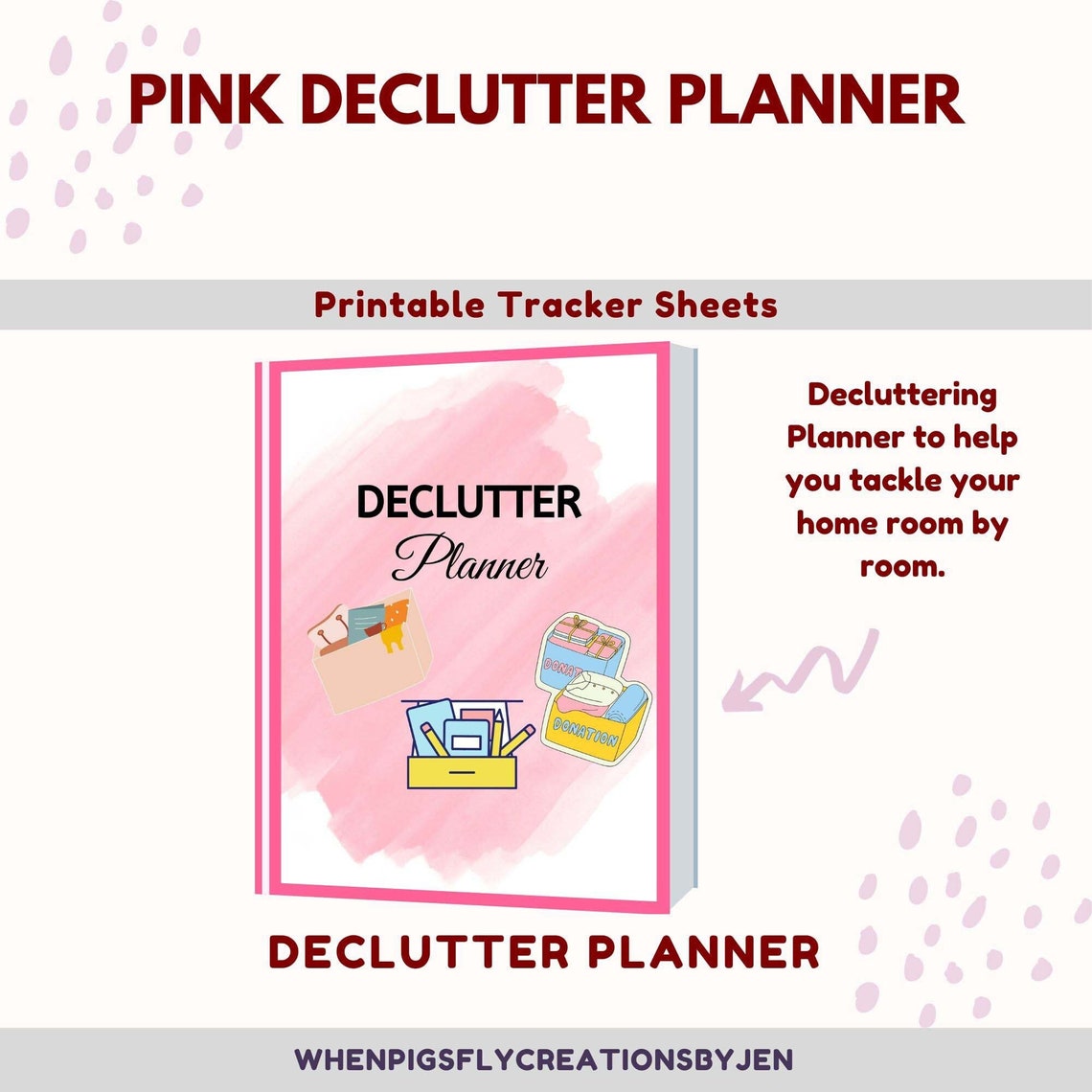 Decluttering Planner Digital Download, Printable Declutter Challenge ...