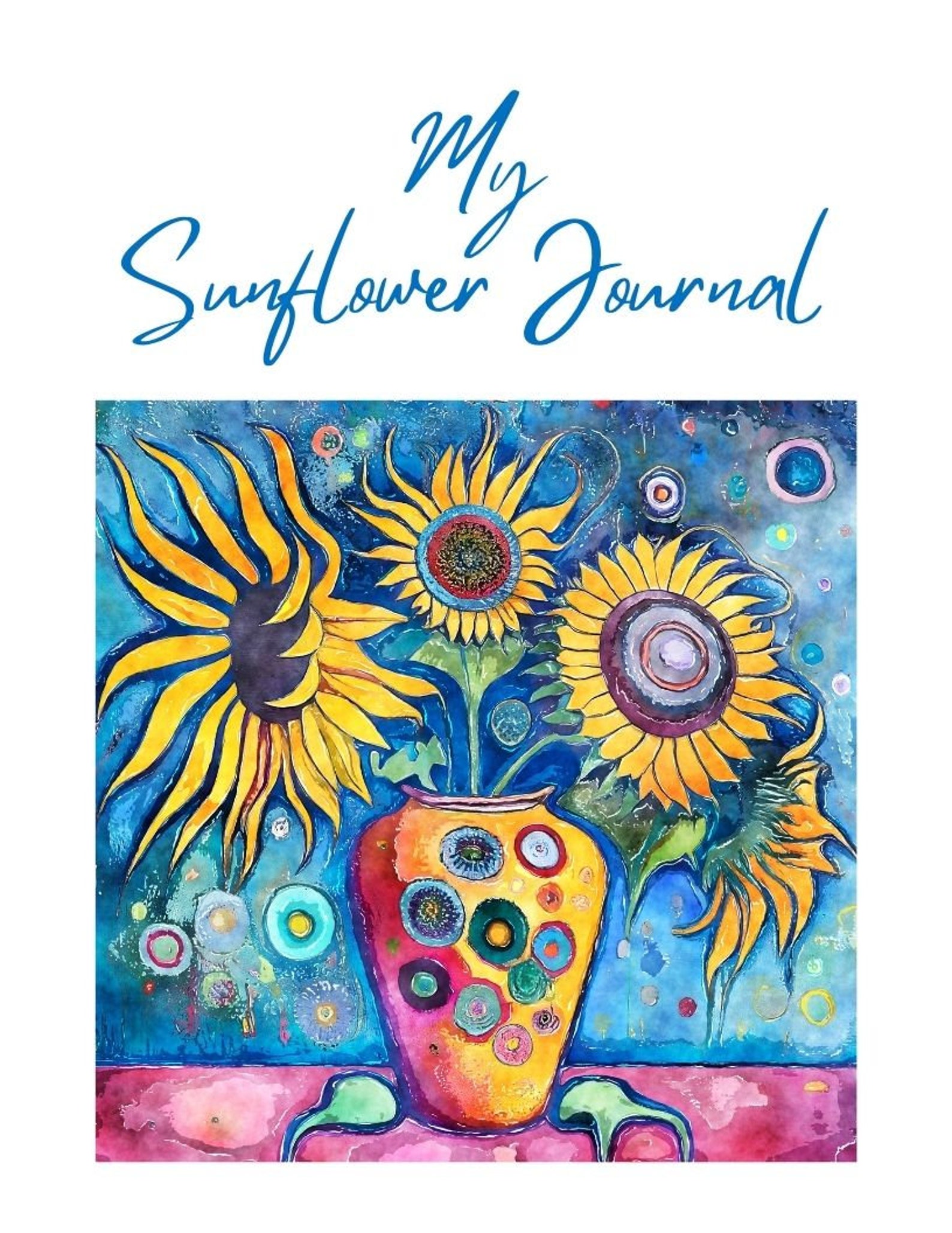 Funky Sunflower Printable Journal - Perfect Diary or Gratitude Journal ...