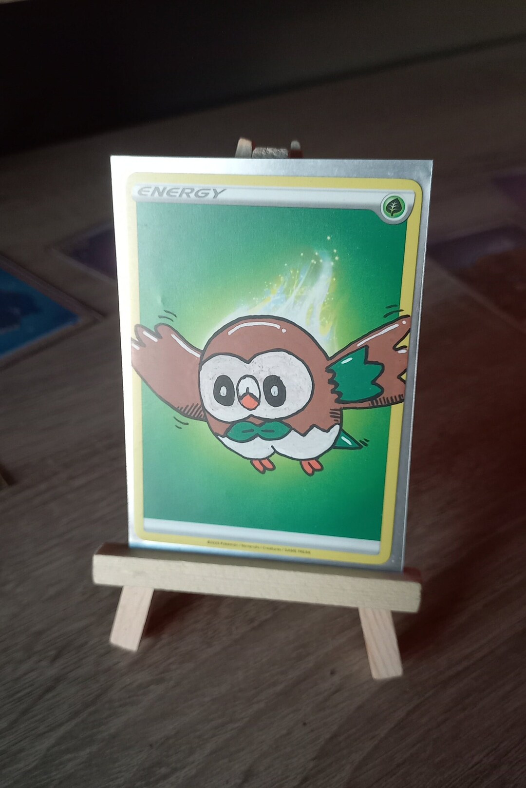 Rowlet Pokémon Custom Painted Card - Etsy