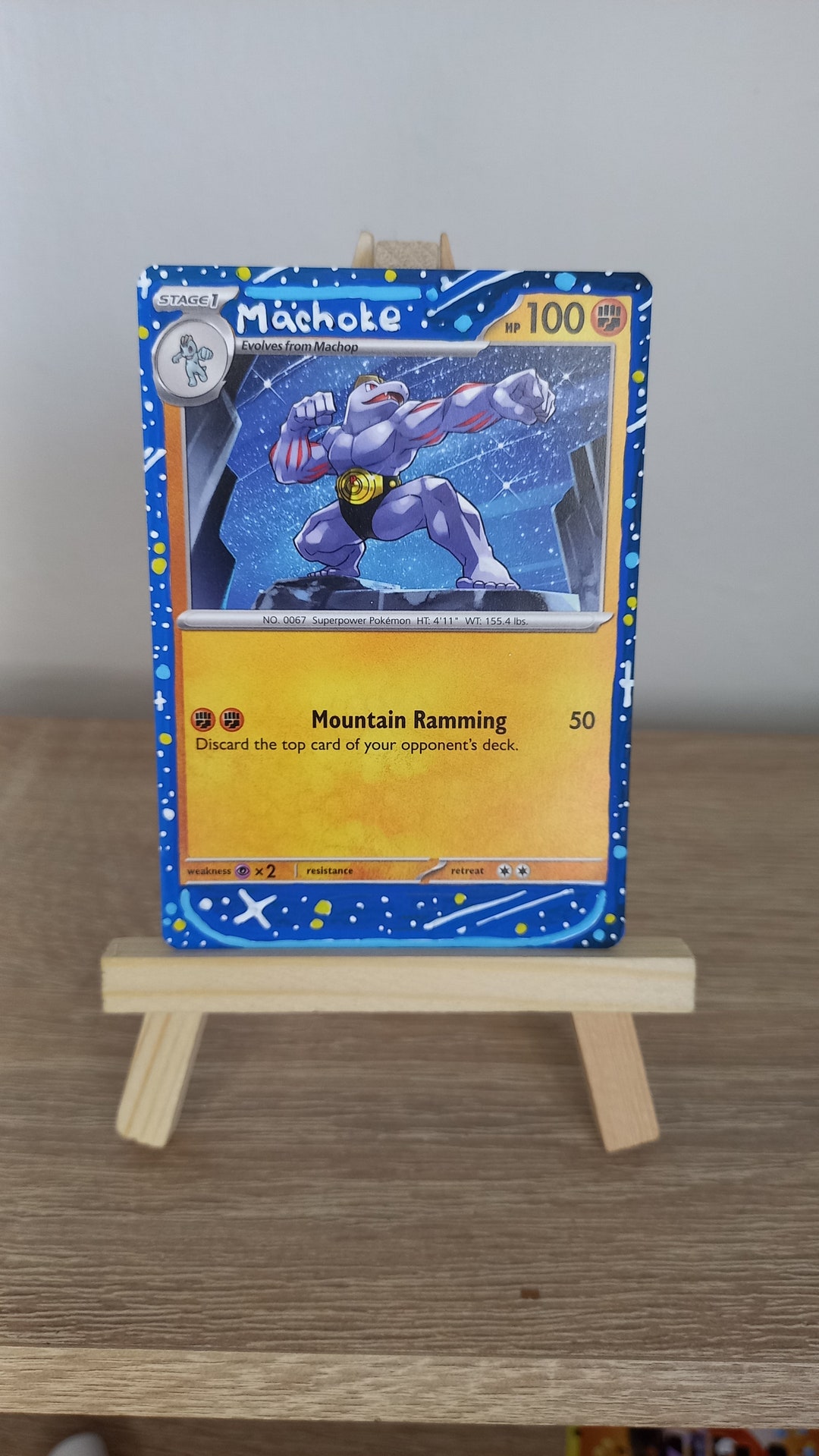 Machoke 151 Pokémon Fan Art Altered Card - Etsy