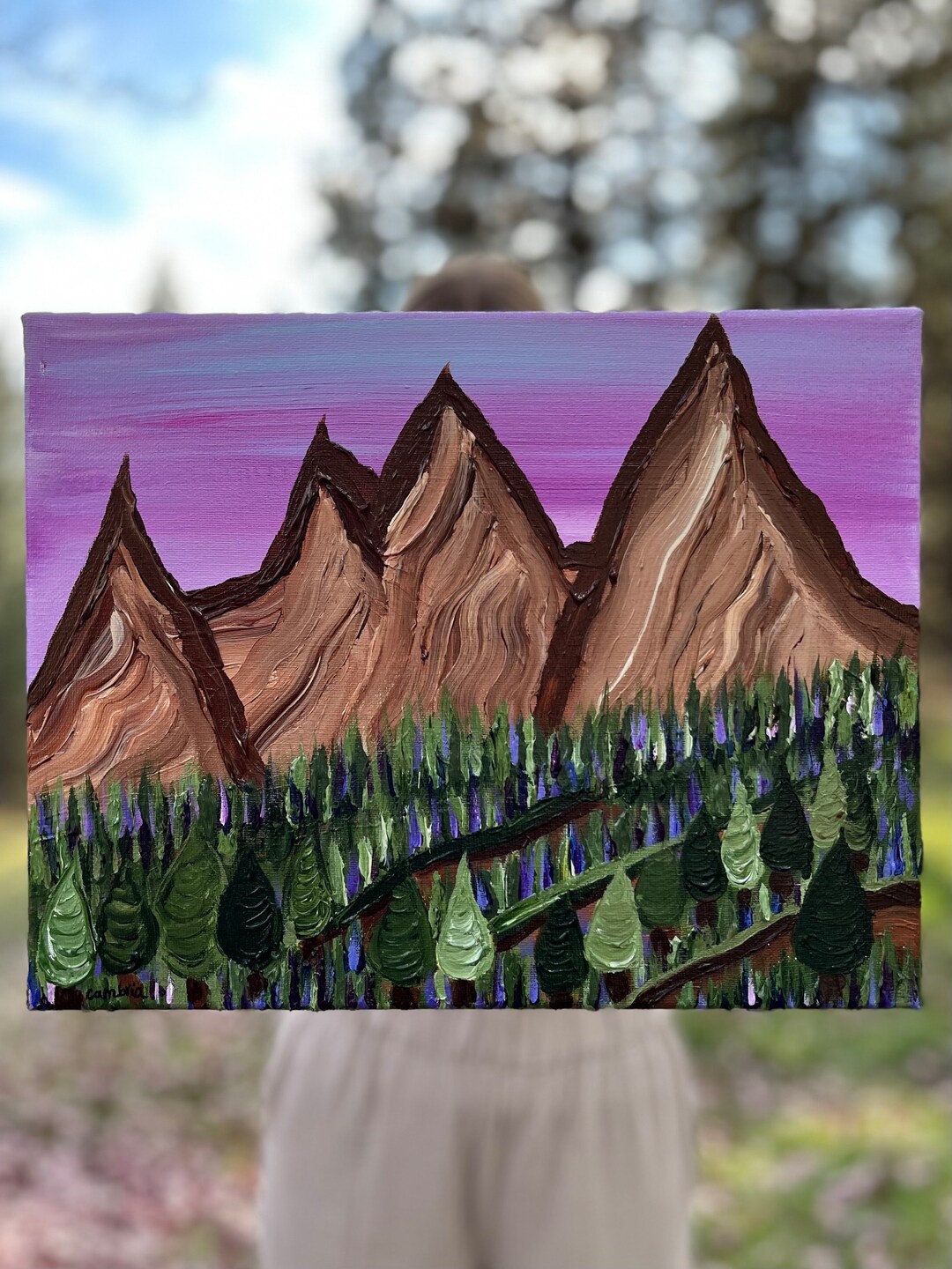 3D Art | the Flatirons Landscape | Boulder CO | Original Acrylic ...