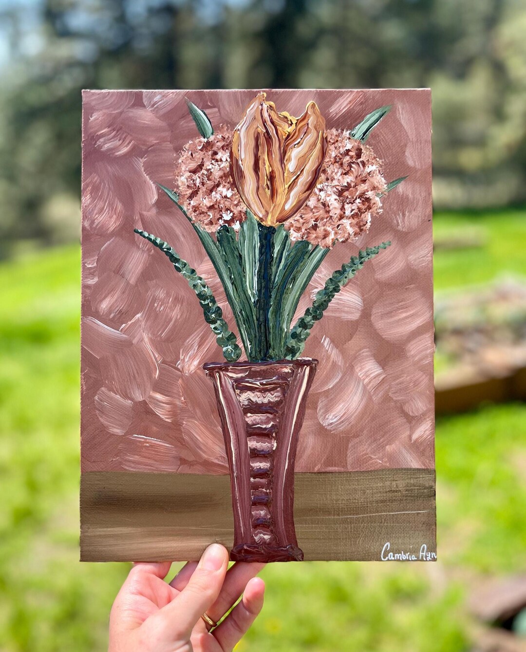 3D Flower Vase | Floral Texture Art | Tactile Painting | Texture Art ...